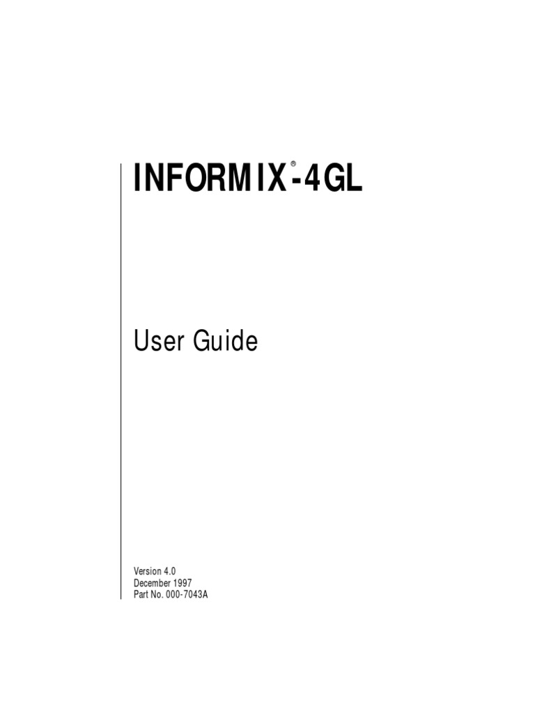 Informix-4Gl: User Guide | PDF | Command Line Interface | Bracket