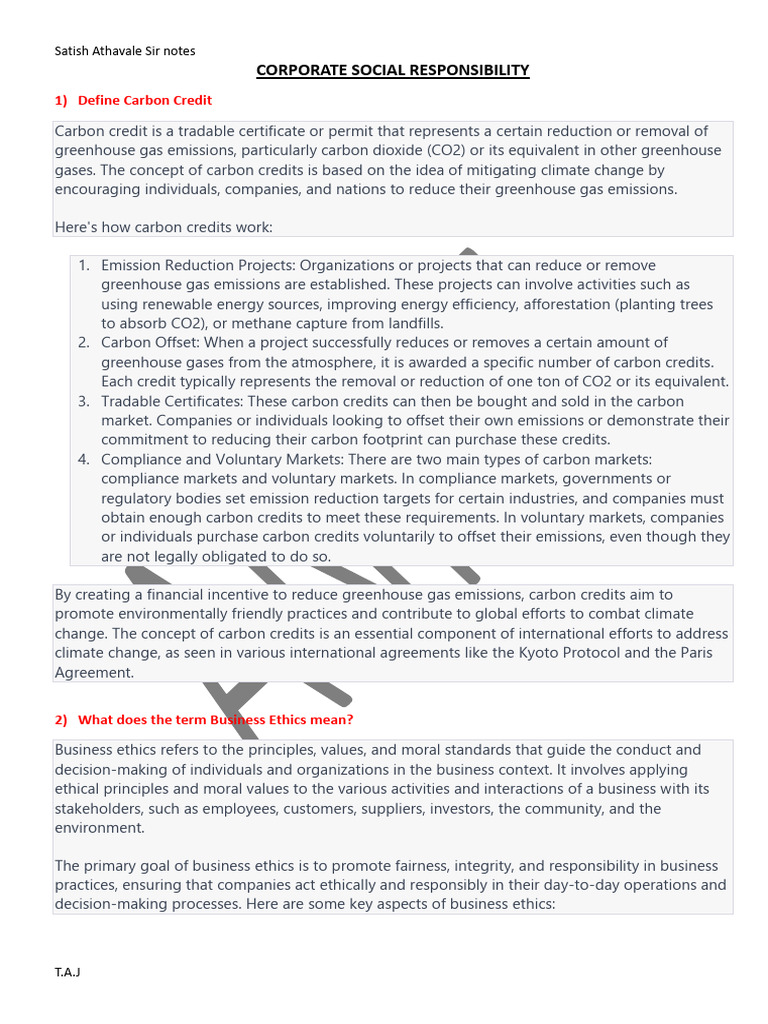 CSR Answers | PDF | Corporate Social Responsibility | Sustainability