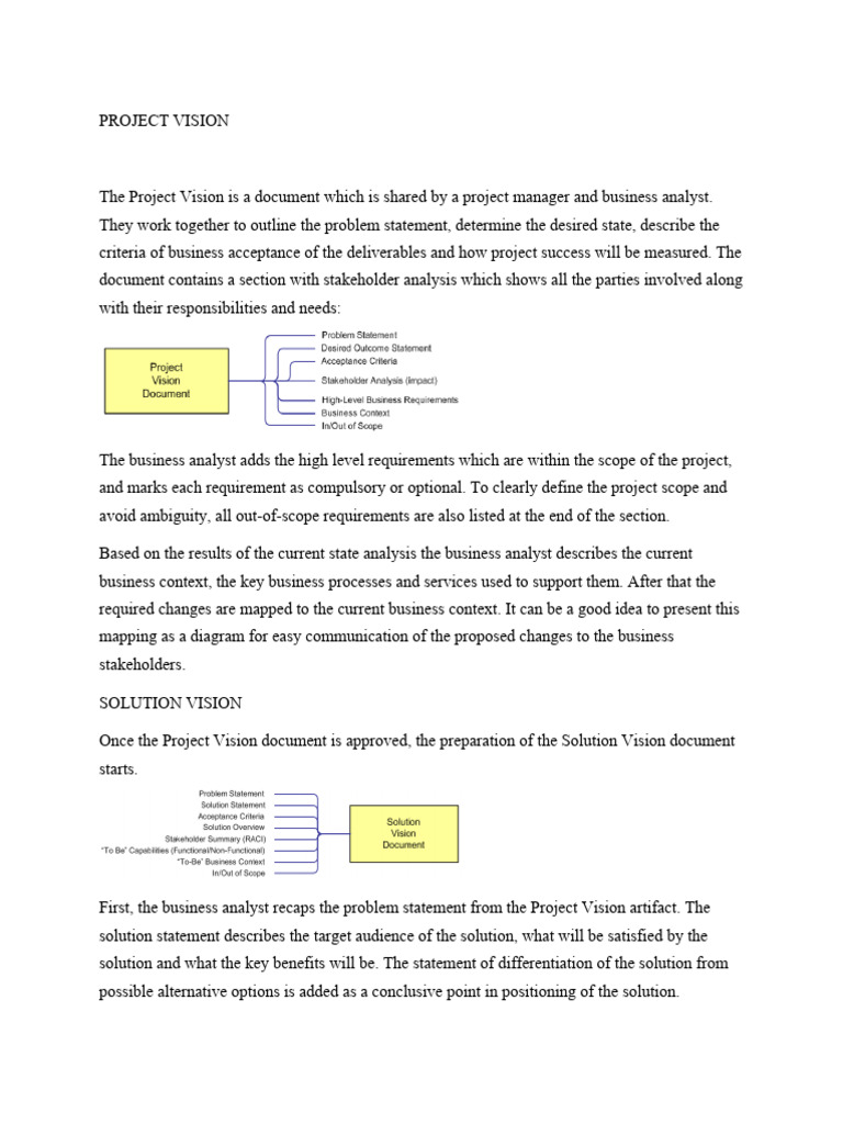 Project Vision | PDF