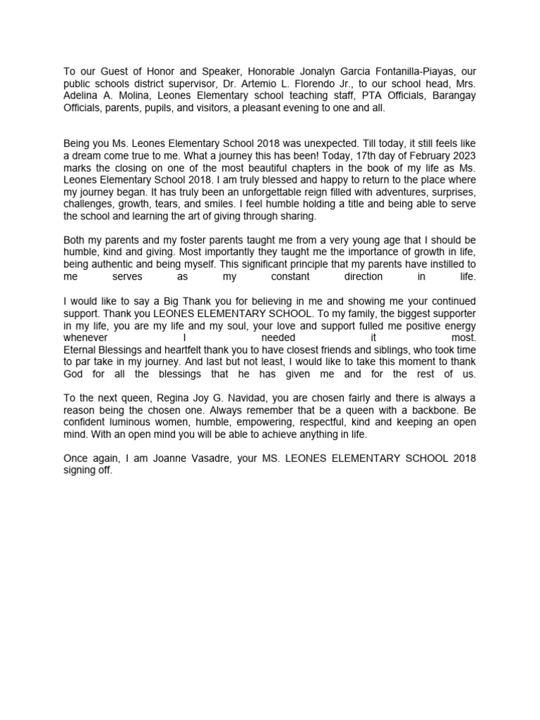 Farewell Queen Script | PDF