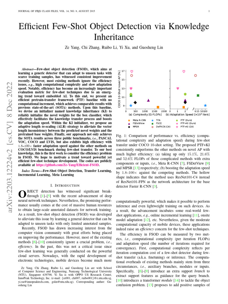 Efficient Few Shot Object Detection Via Knowledge Inheritance Pdf