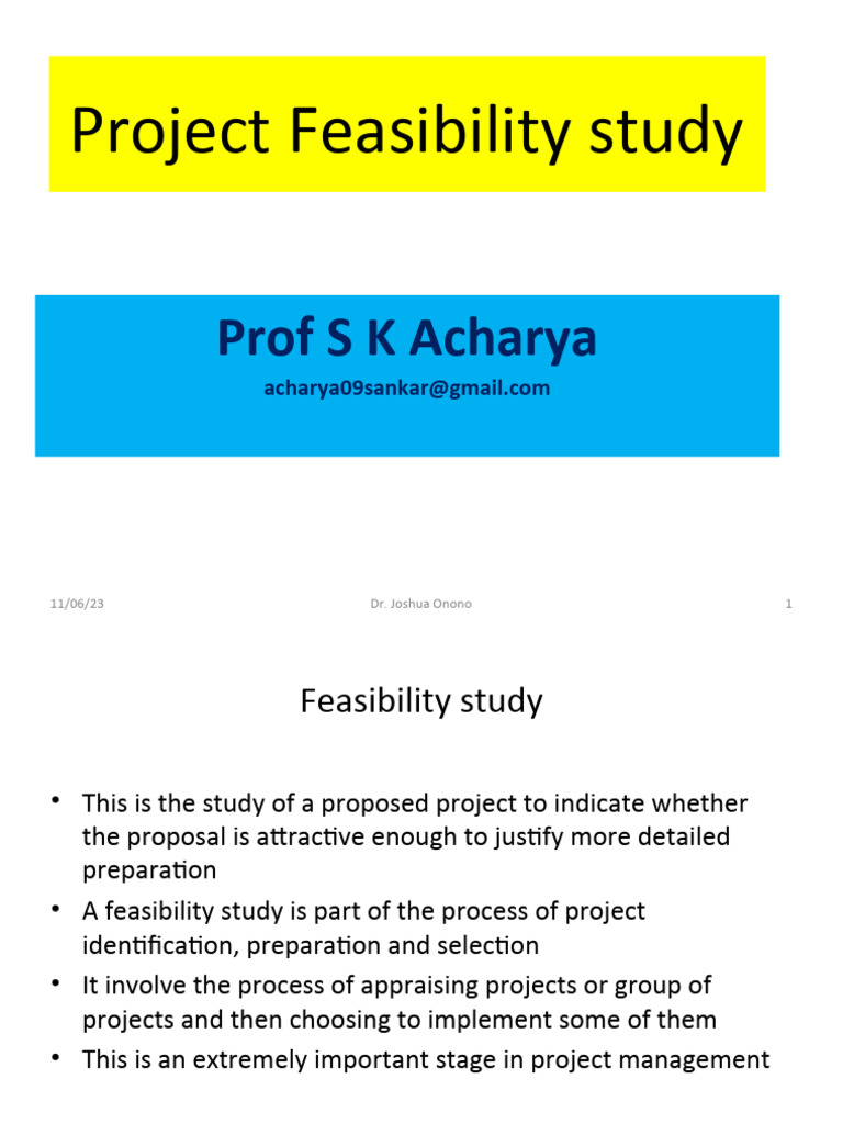 Feasibility | PDF | Economics | Feasibility Study