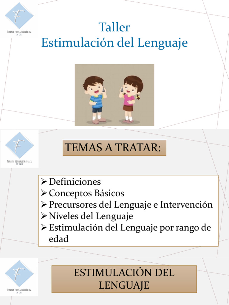 Taller Estimulación Del Lenguaje | PDF | Verbo | Comunicación
