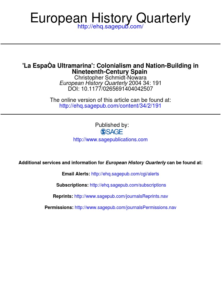 Colonialism and Nation-Building in 19th Century Spain | PDF | Spain | Cuba