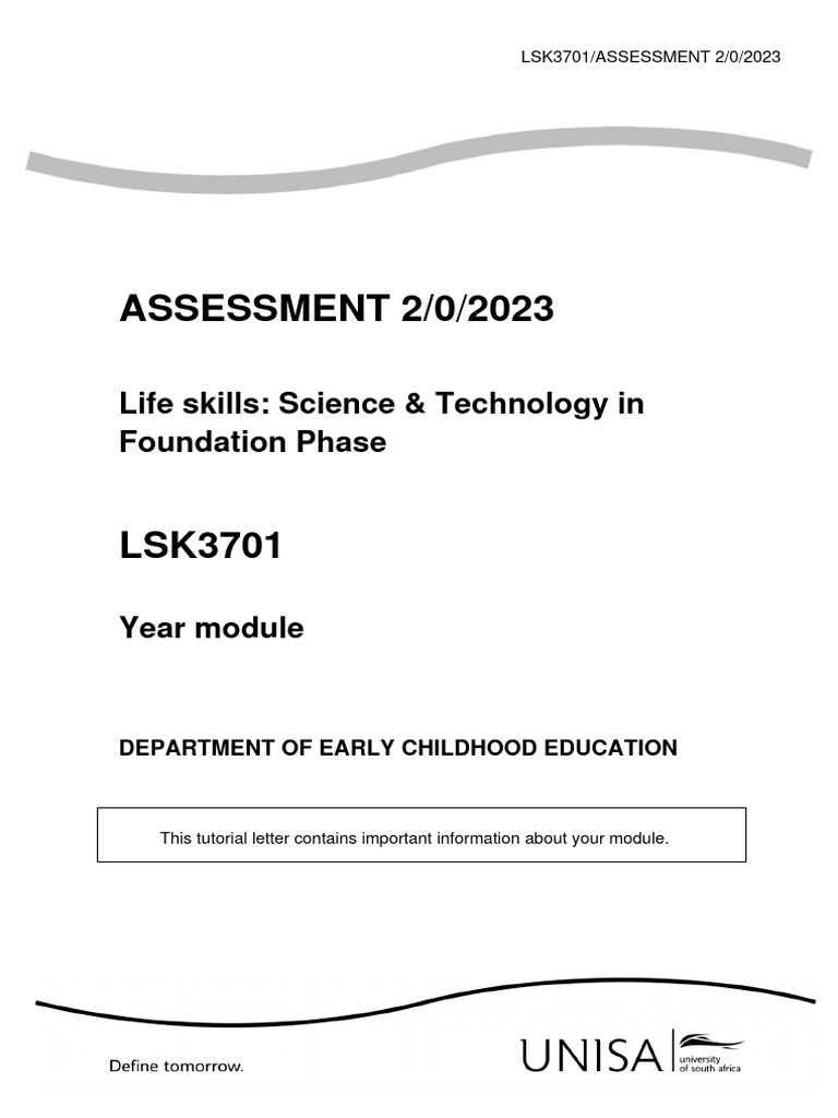 LSK3701 - 2023 - Assessment 2 - 0 - B - Final Updated | PDF | Inquiry Based Learning ...