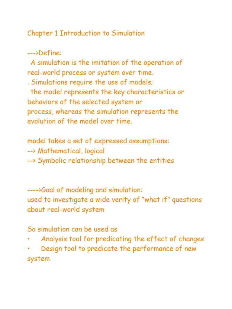 Modeling and Simulation | PDF