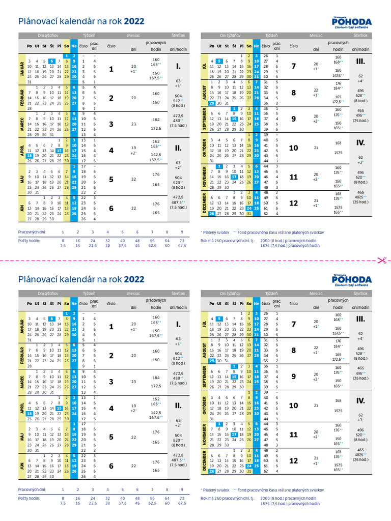 Planovaci Kalendar SK | PDF