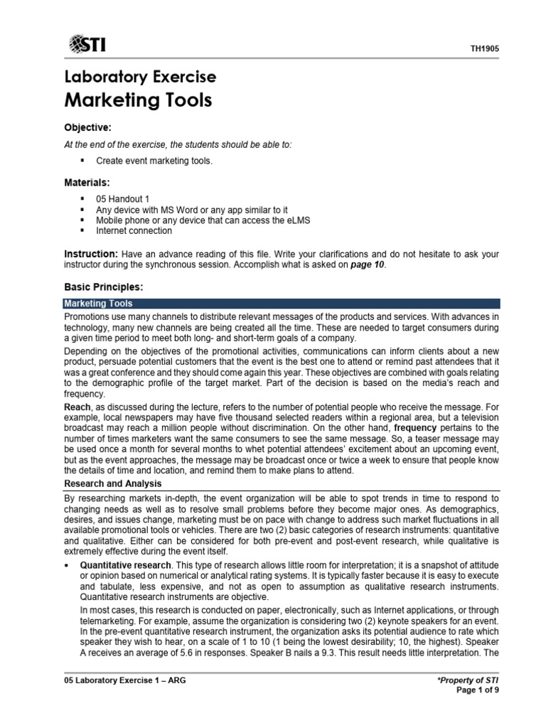 05 Laboratory Exercise 1 - ARG | PDF