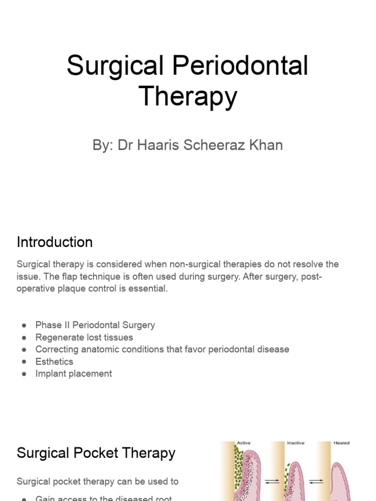 Surgical Periodontal Therapy Techniques | PDF | Periodontology | Surgery