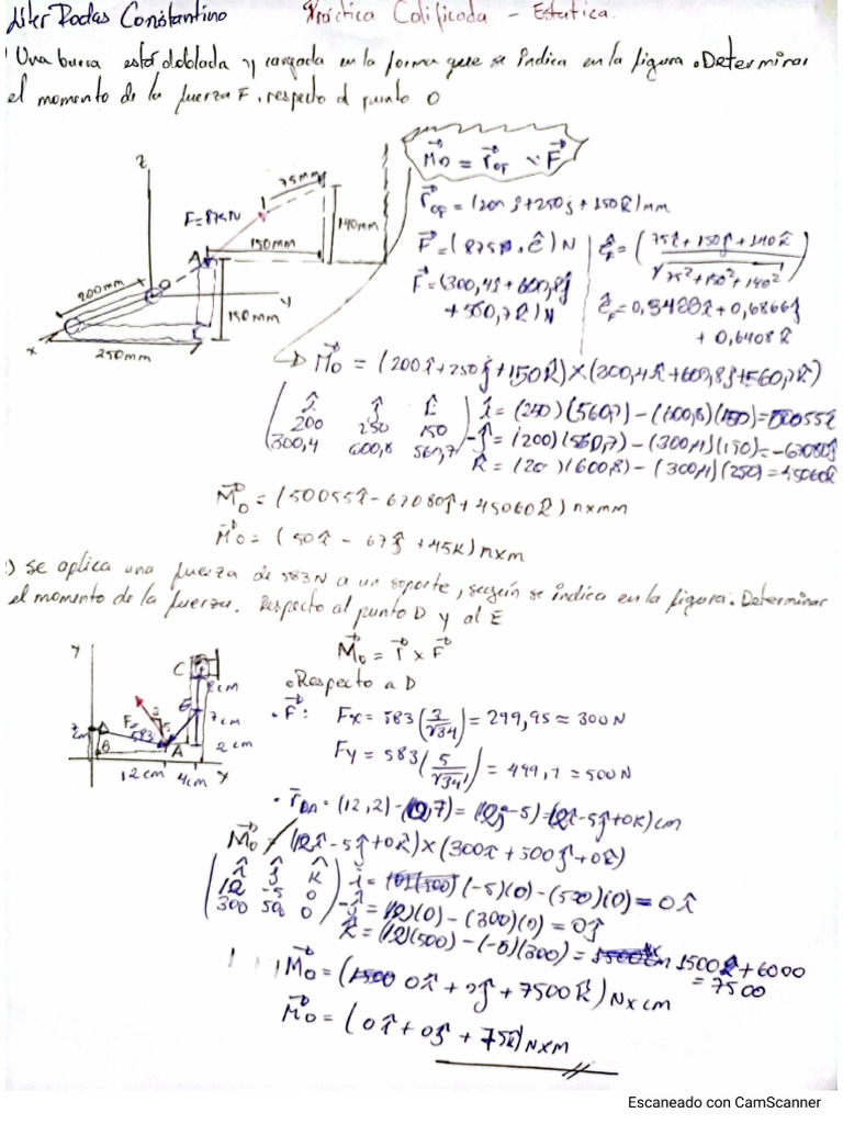 Practica Calificada Estatica | PDF
