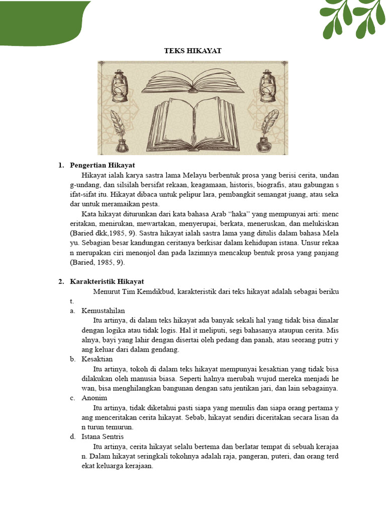 Materi Teks Hikayat | PDF
