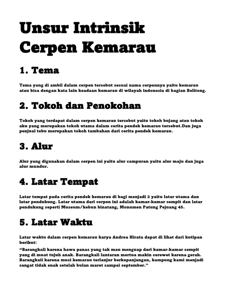 Cerpen Kemarau | PDF