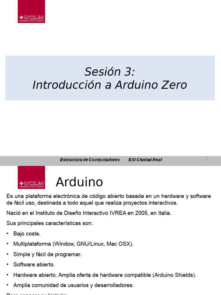 Sesion 3 Arduino Intro | PDF | Arduino | Informática