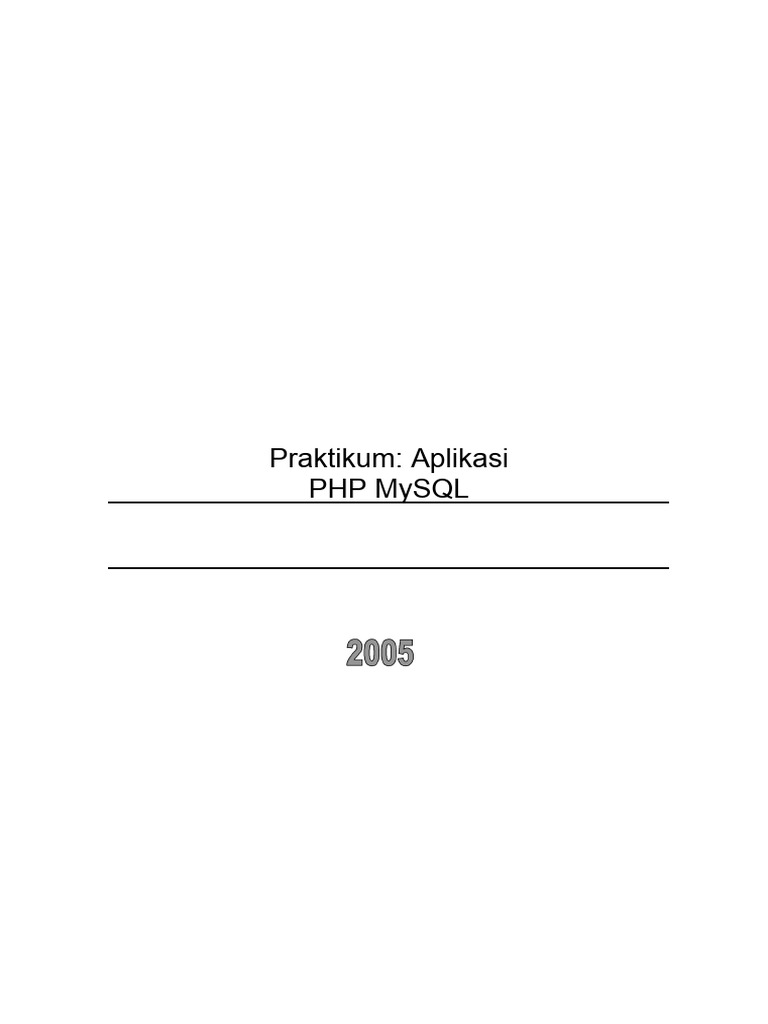 Modul Praktikum - PHP Mysql | PDF
