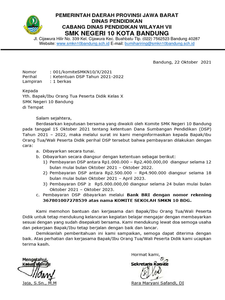 Final Surat DSP 2021-2022 | PDF