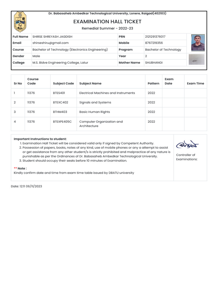 DR - Babasaheb Ambedkar Technological University | PDF DR - Babasaheb Ambedkar Technological University | PDF