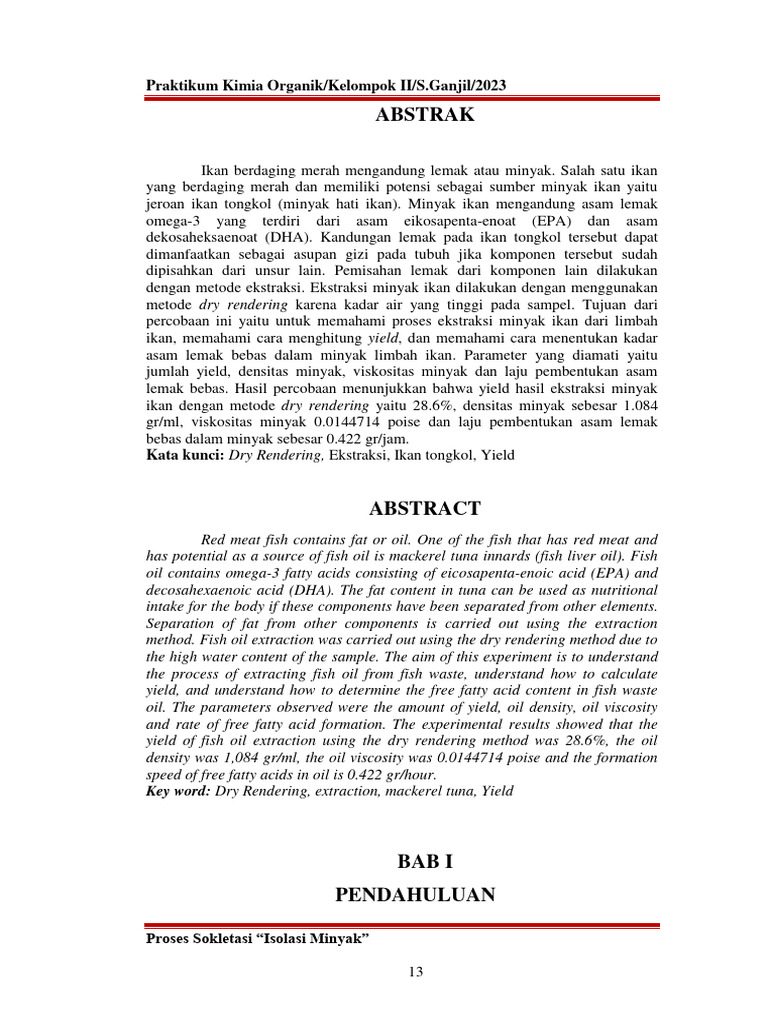 Laprak Ekstraksi | PDF