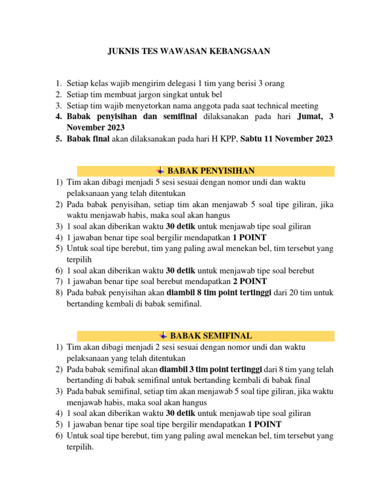 Juknis TWK KPP 21 | PDF