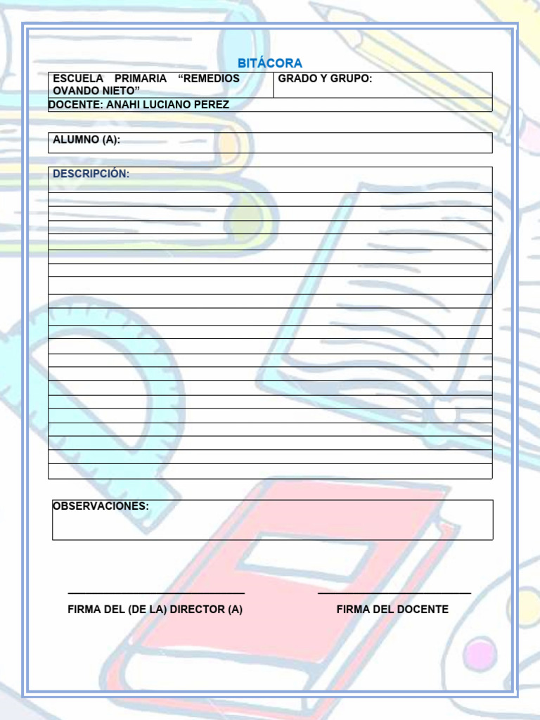 BITACORA | PDF | Información | Educación primaria