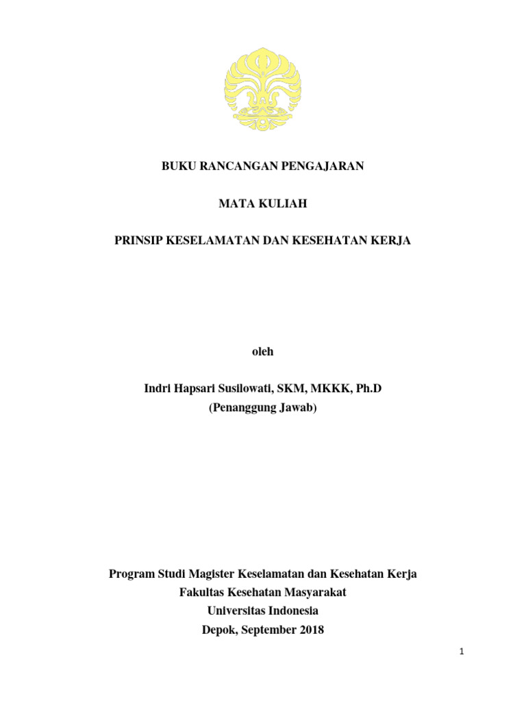 BRP - Prinsip K3 - 2018 | PDF