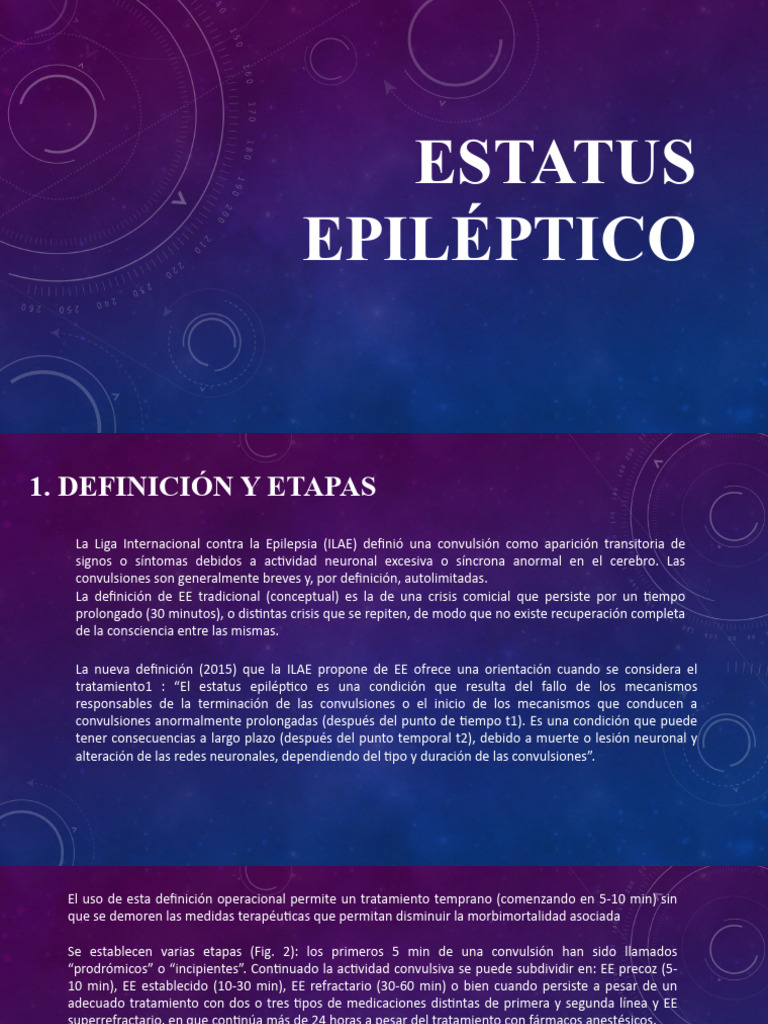Definición y Clasificación del Estatus Epiléptico | PDF