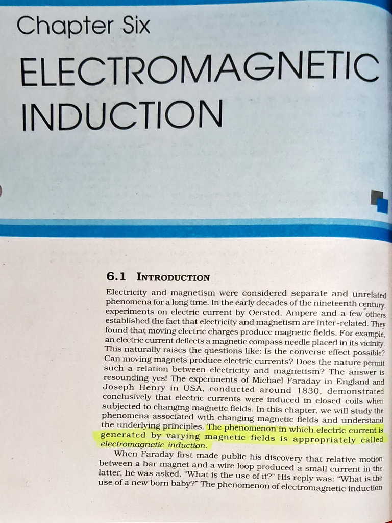 Electromagnetic Induction Class 12th | PDF