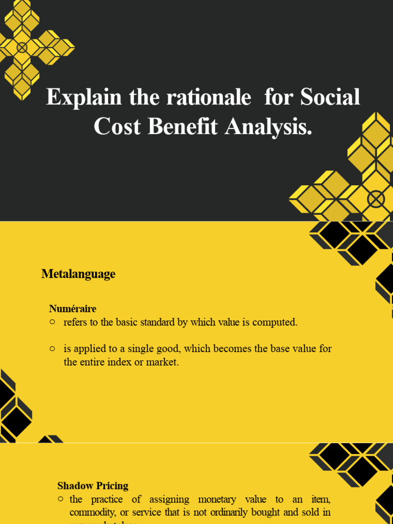 Explain The Rationale For Social Cost Benefit Analysis - Report | PDF