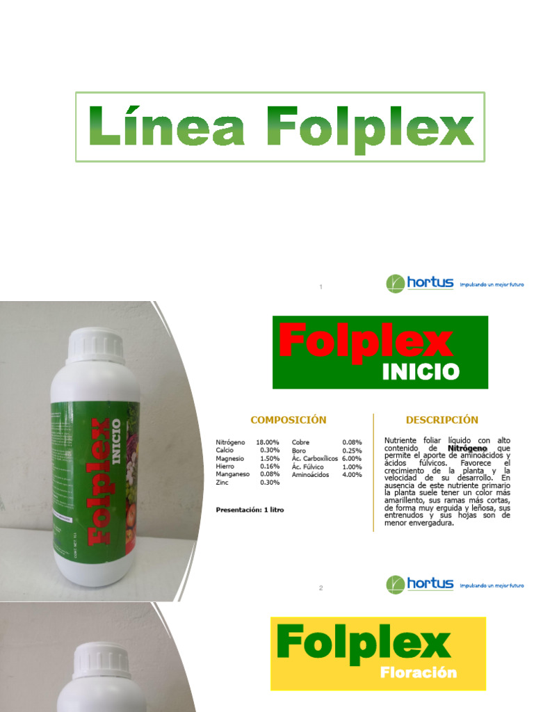 Linea Folplex Hortus | PDF | Nutrientes | Hoja