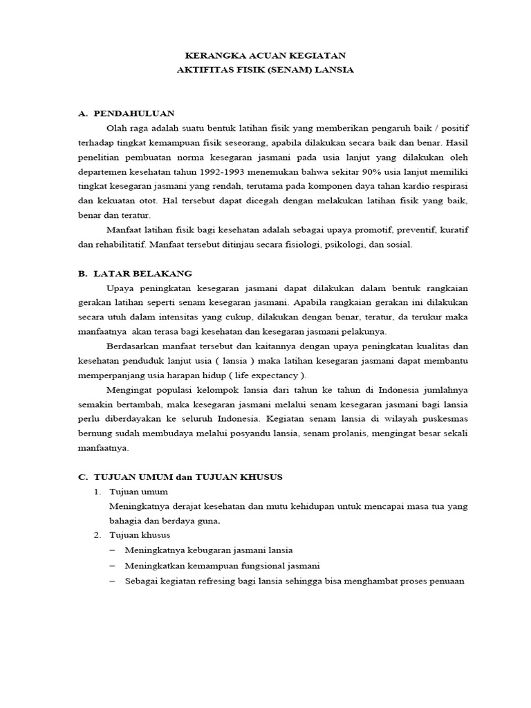 Kak Senam Lansia | PDF