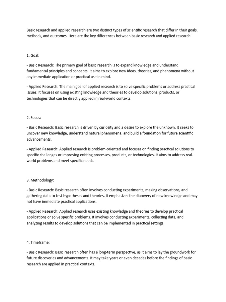 Basic research | PDF