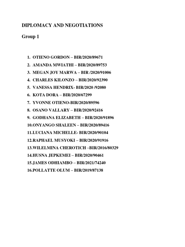 Diplomacy Negotiations Notes | PDF