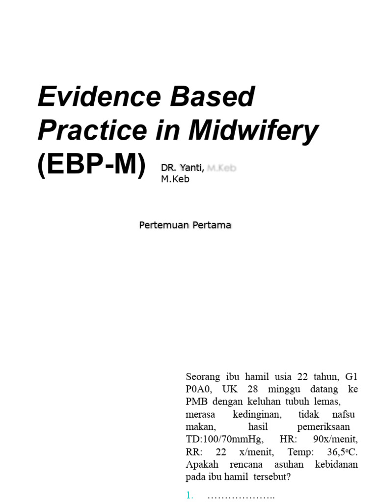 KONSEP DASAR EBM - Edt | PDF