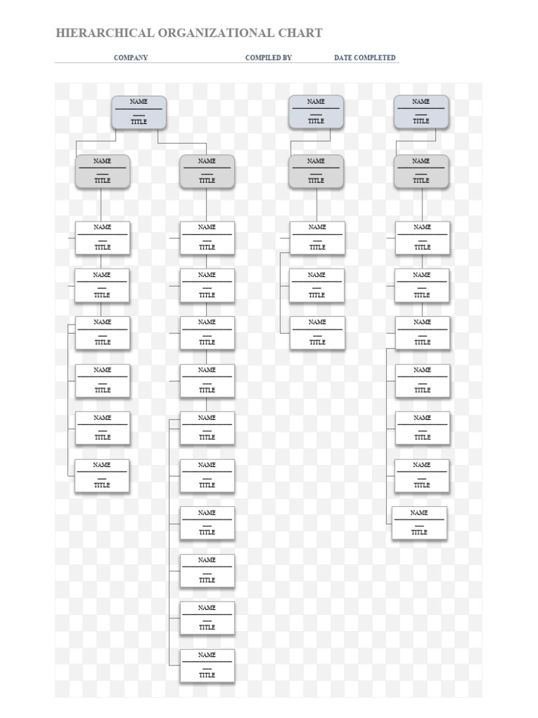 IC Hierarchical Organizational Chart Template 9243 | PDF