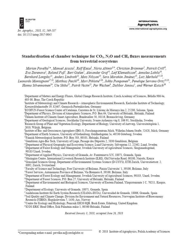 (23008725 - International Agrophysics) Standardisation of Chamber ...