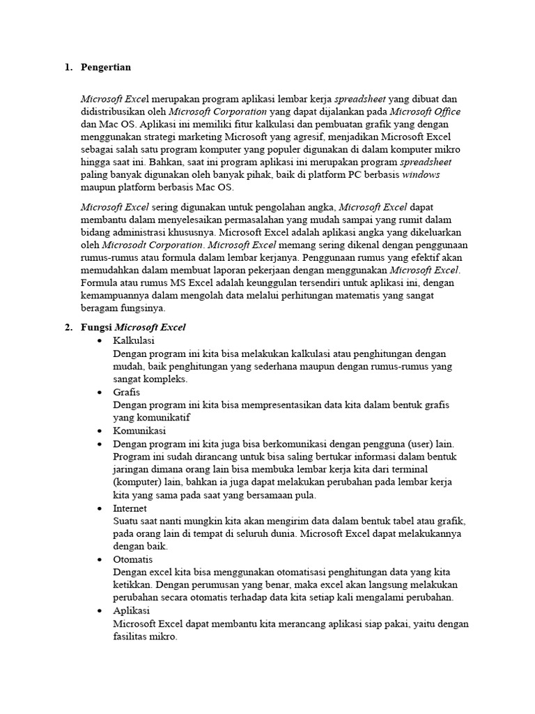 Microsoft Excel | PDF