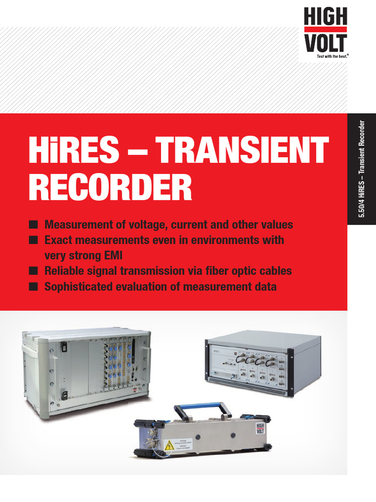 HiRES - Transient Recorder Product Brochure 5.50 4 en | PDF