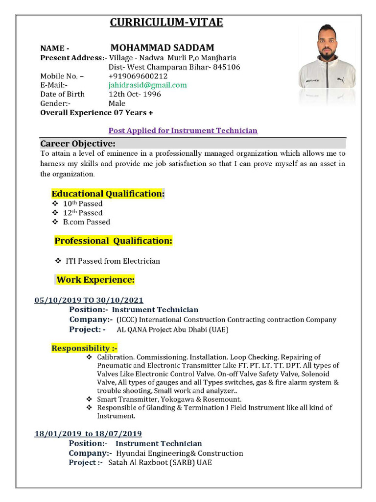 Instrument Technician | PDF
