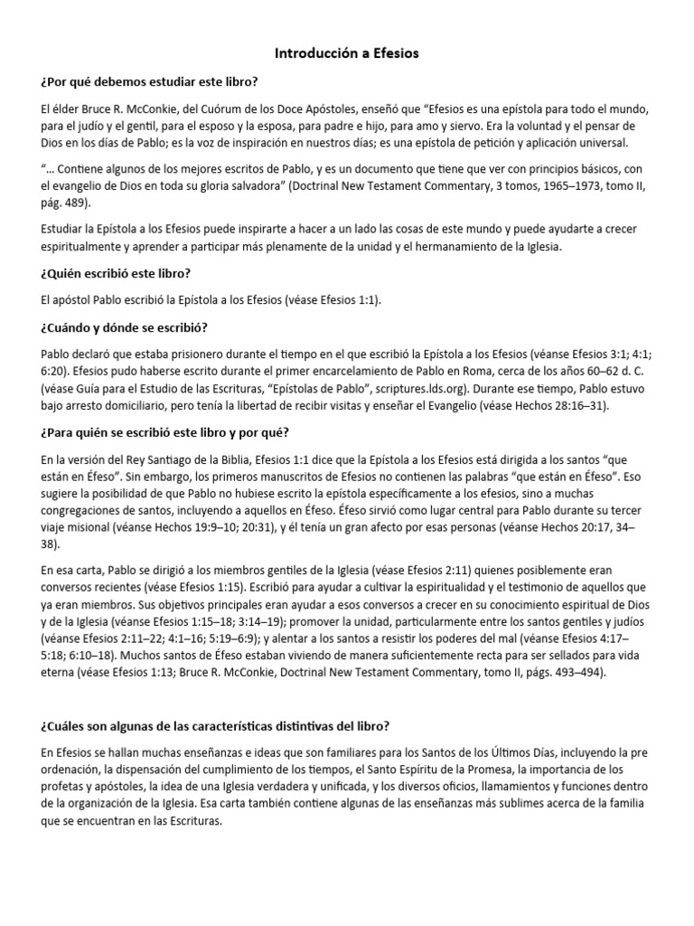 Introducción A Efesios | PDF