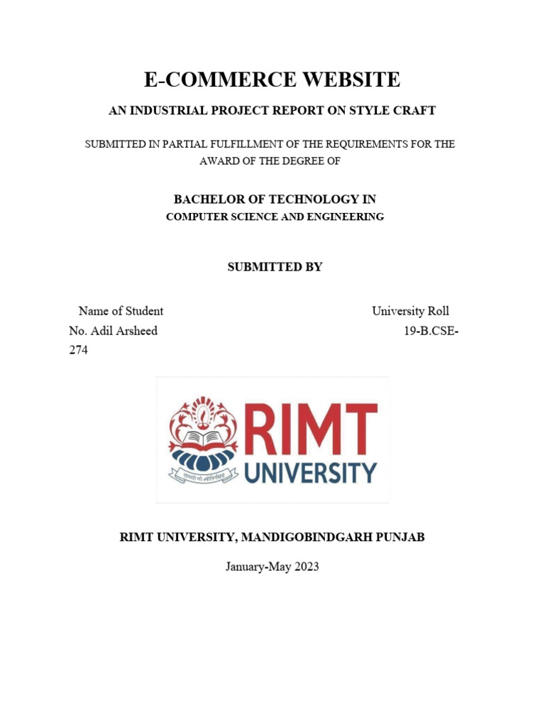 E-Commerce Project | PDF | Html Element | Html