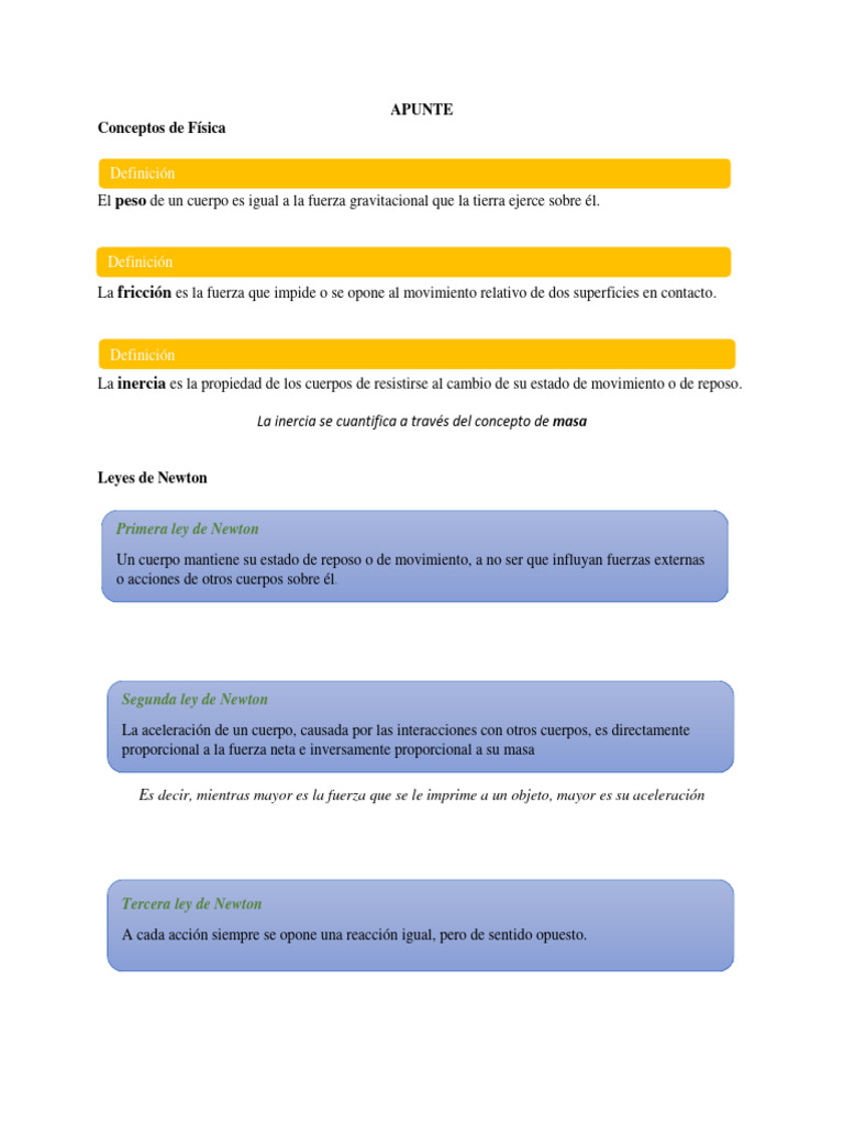 Apunte Conceptos de Fisica | PDF