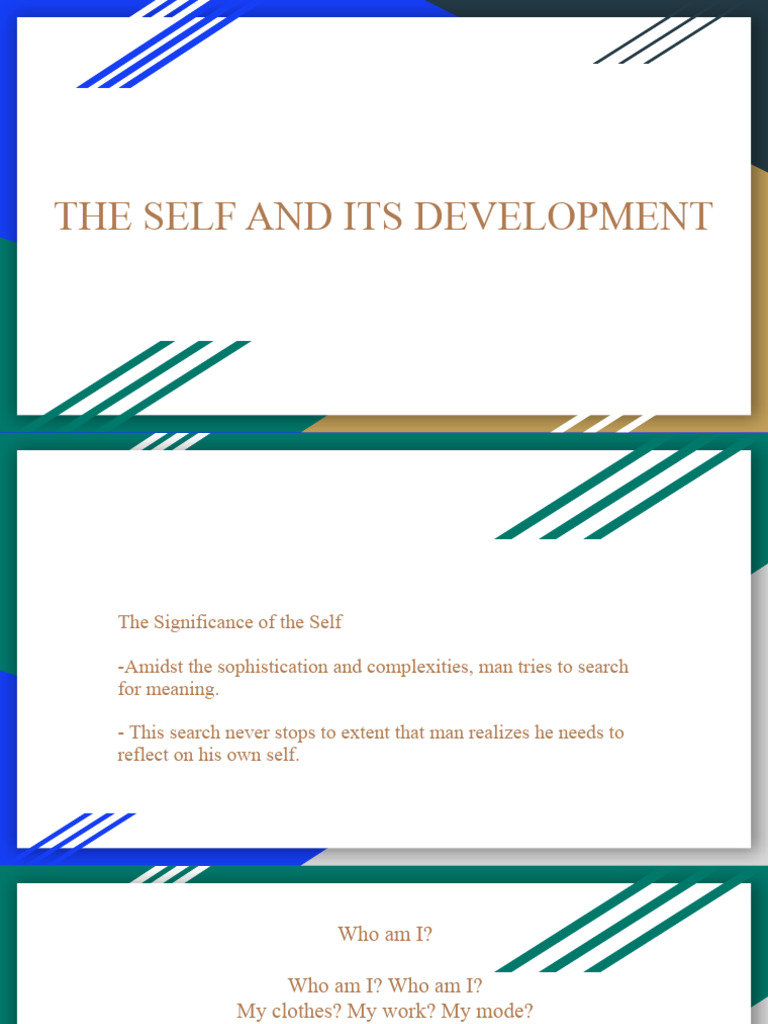 The Self and Its Development | PDF | Self Esteem | Self Concept