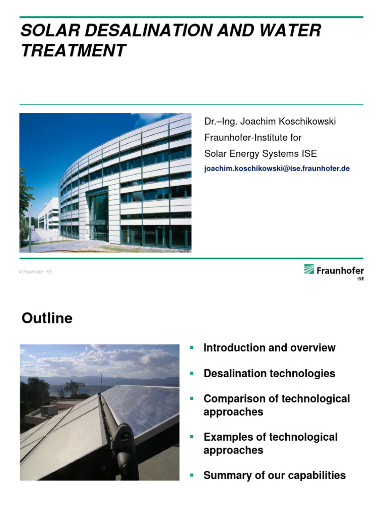 Solar Desalination Solutions | PDF