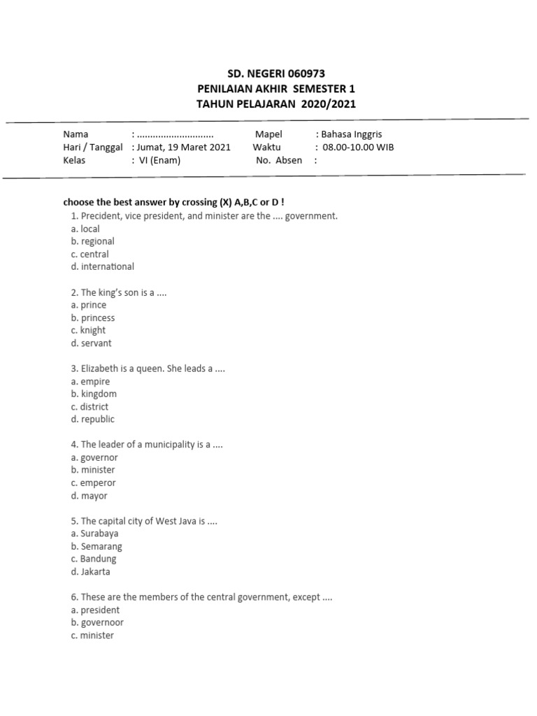 Soal B.Inggris Pilgan | PDF | Health Care | Medicine