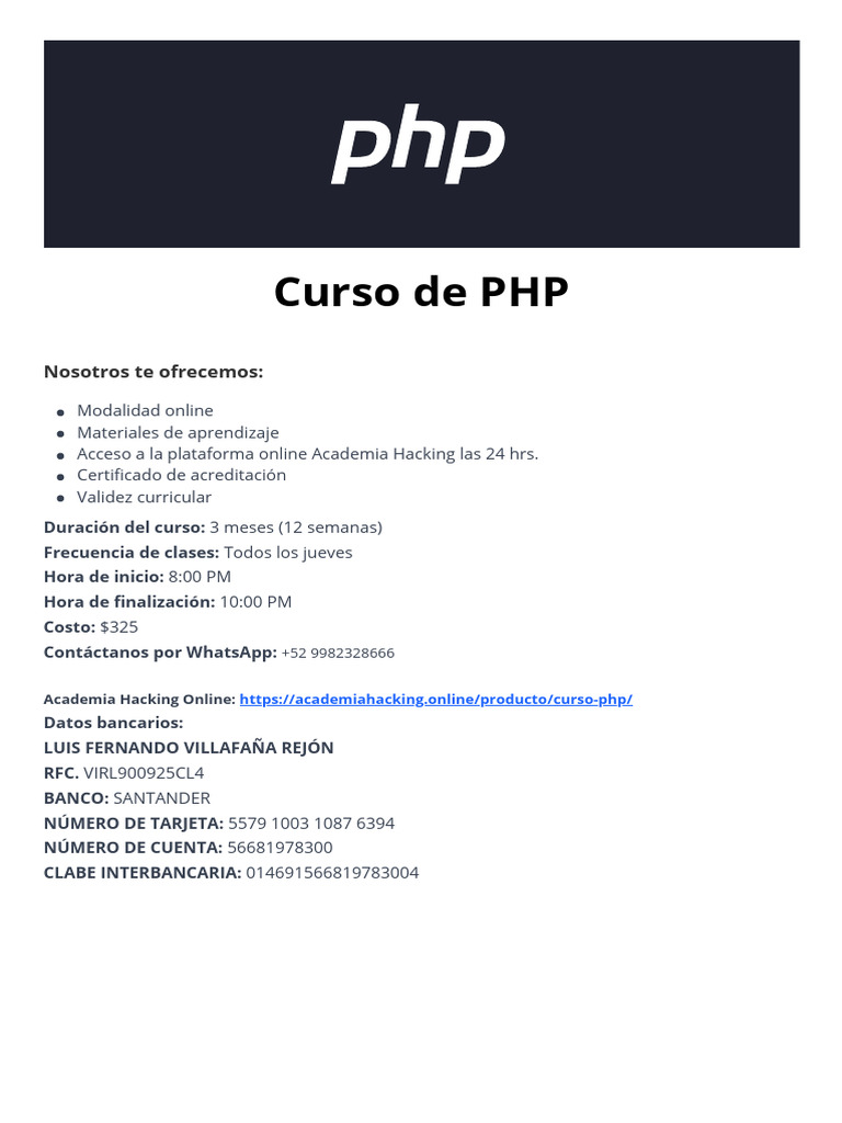 Curso de PHP | PDF | Php | Mi sql Curso de PHP | PDF | Php | Mi sql