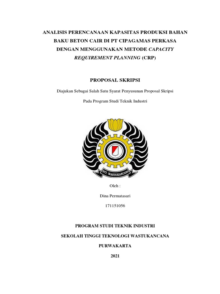 Proposal Skripsi - Dina Permatasari. 171151056 | PDF