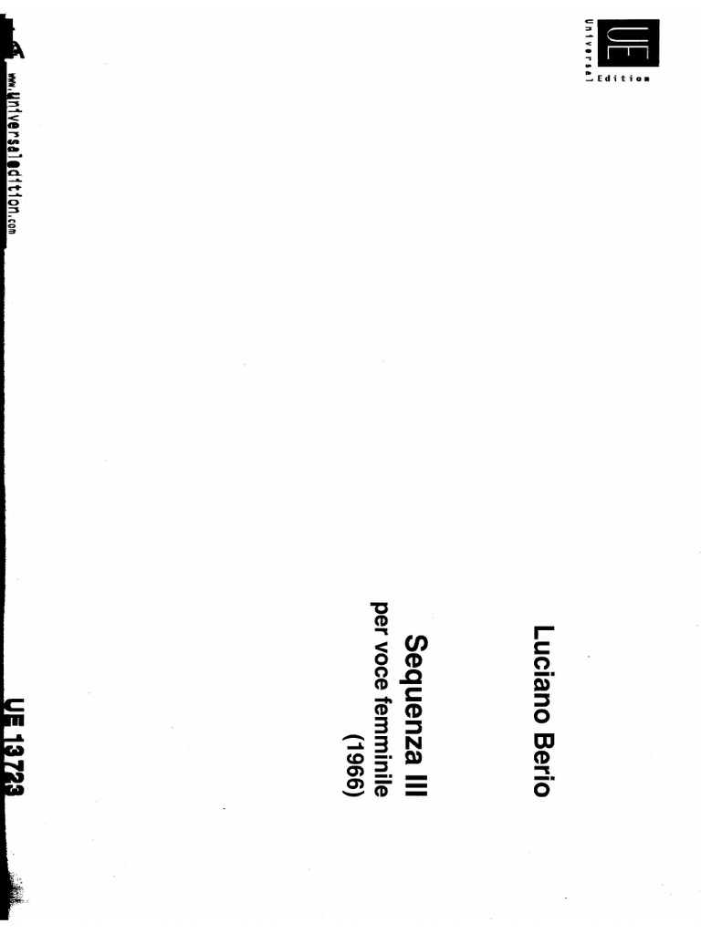 Berio Sequenza III | PDF