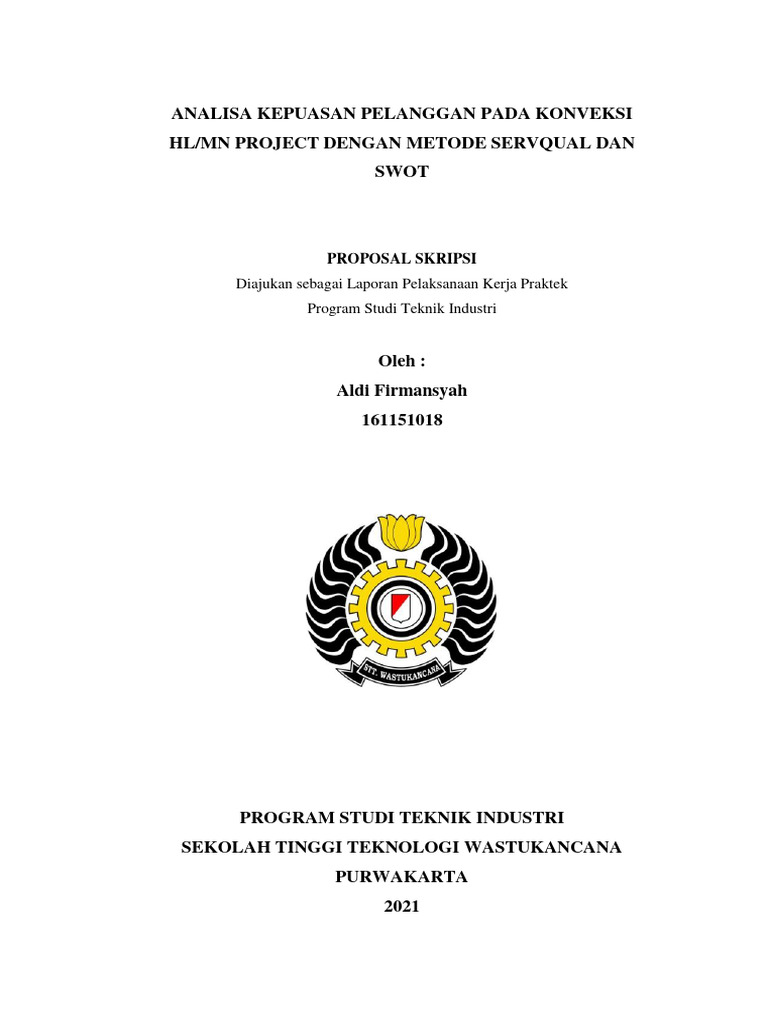 Proposal Skripsi Aldi Firmansyah (161151018) | PDF