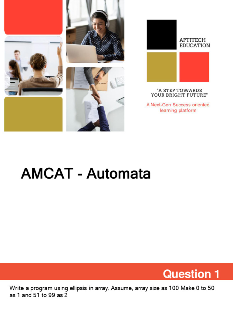 Aptitech - AMCAT - Automata - A, B | PDF | Fahrenheit | Function (Mathematics)