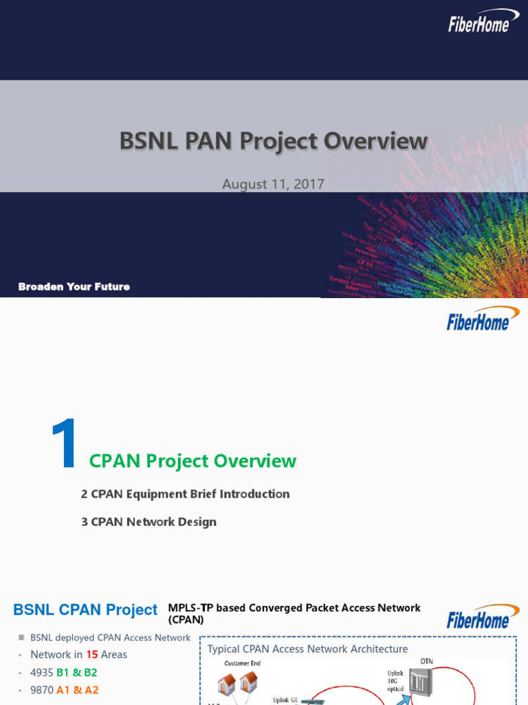 2 BSNL PAN Project Overview | PDF | Data Transmission | Computer Networking