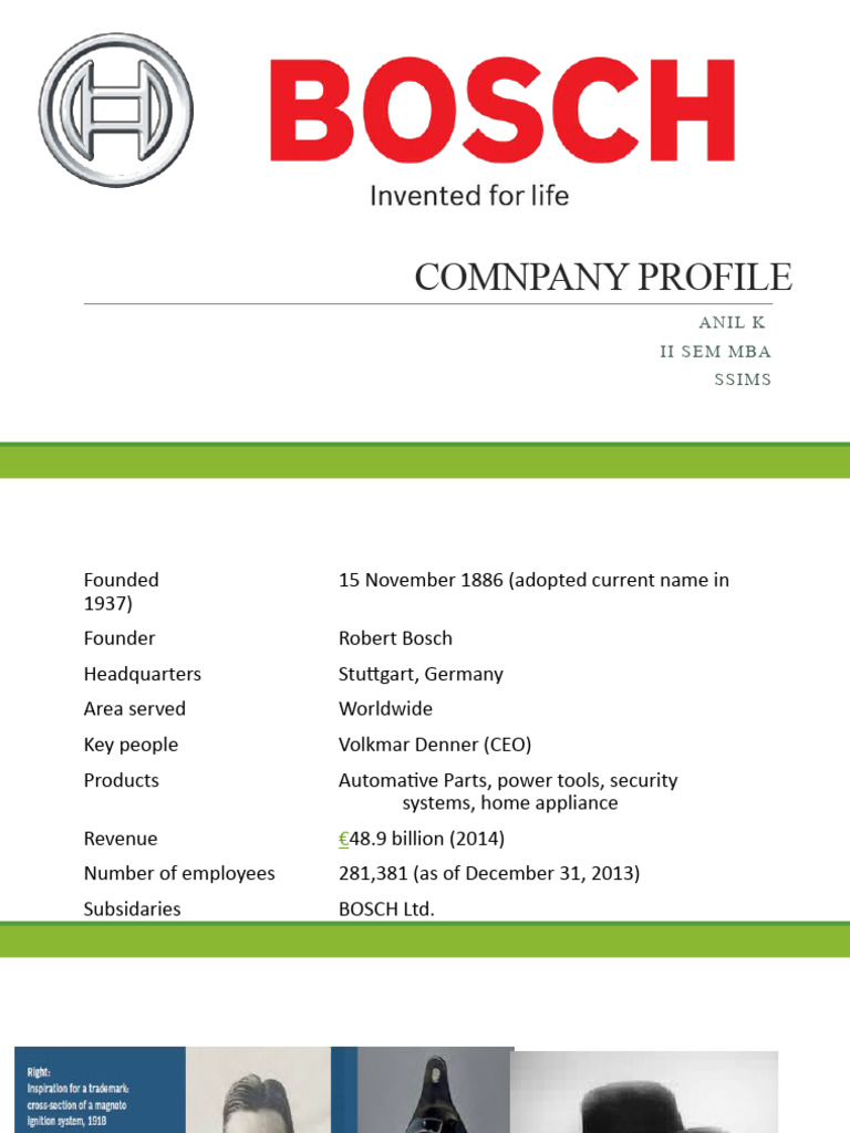 Bosch Company Profile Overview | PDF